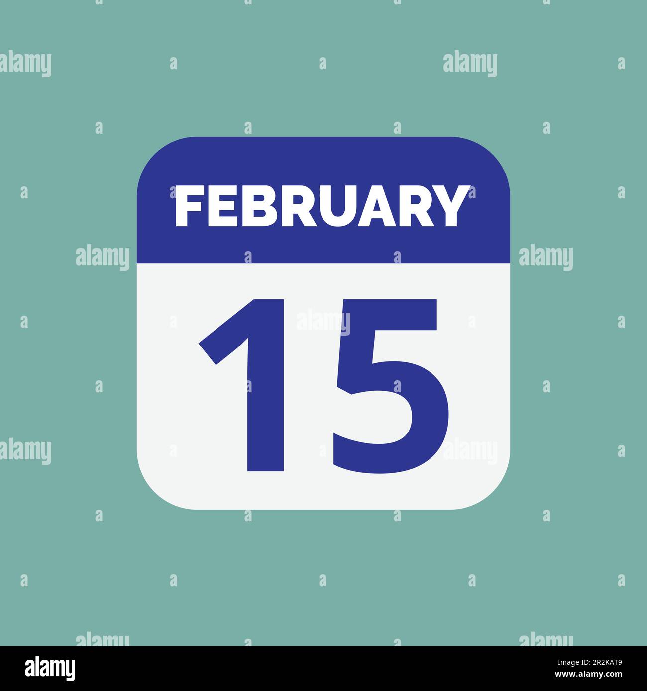 15 february icon Stock Vector Images - Alamy