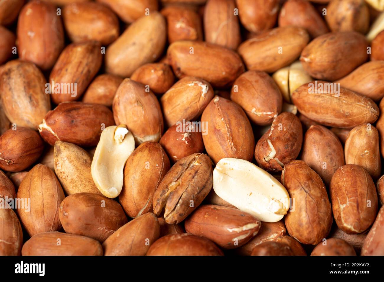 Peanut. Peanuts peeled closeup food background. texture. copy space ...