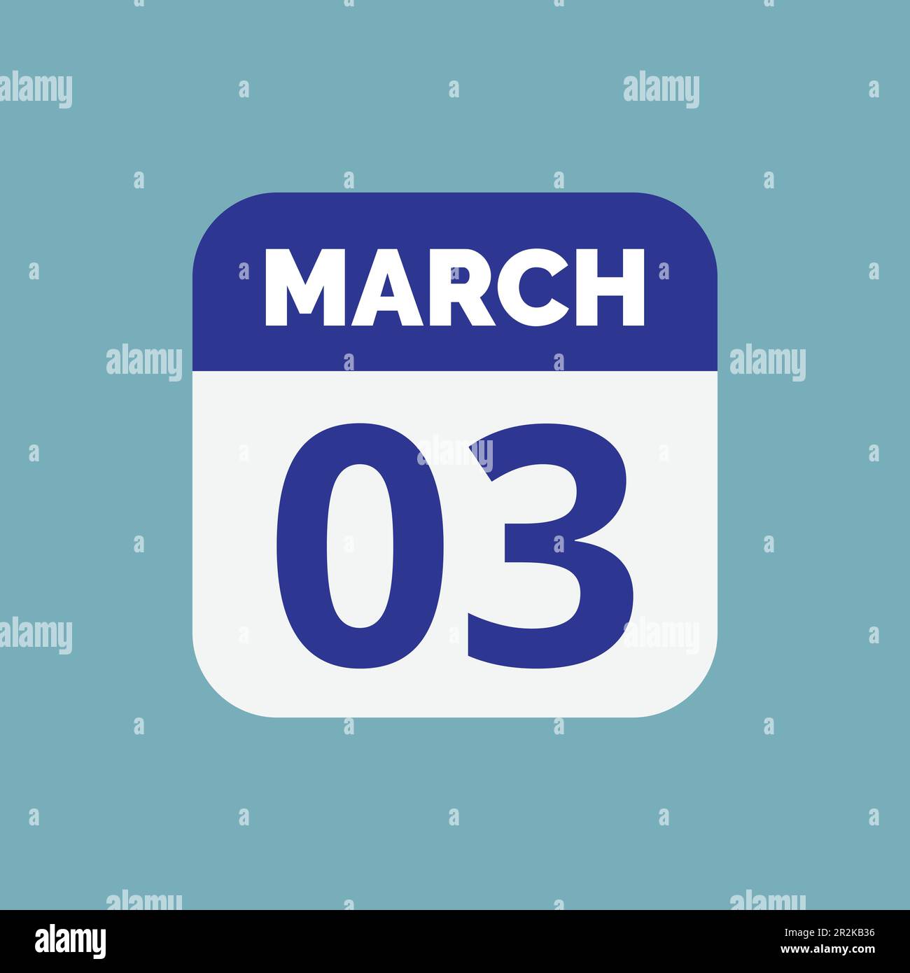 Flat March 3 Calendar Date Icon Stock Vector Stock Vector Image & Art ...