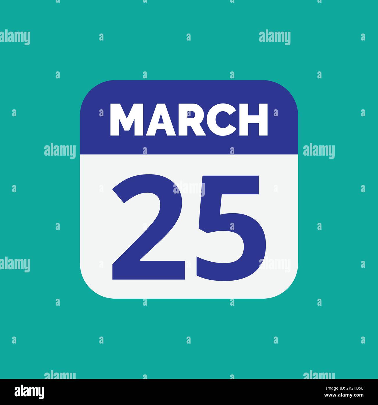 Flat March 25 Calendar Date Icon Stock Vector Stock Vector Image & Art ...