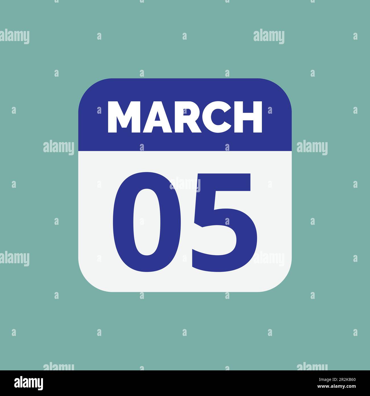 Flat 5 March Calendar Date Icon Stock Vector Stock Vector Image & Art ...