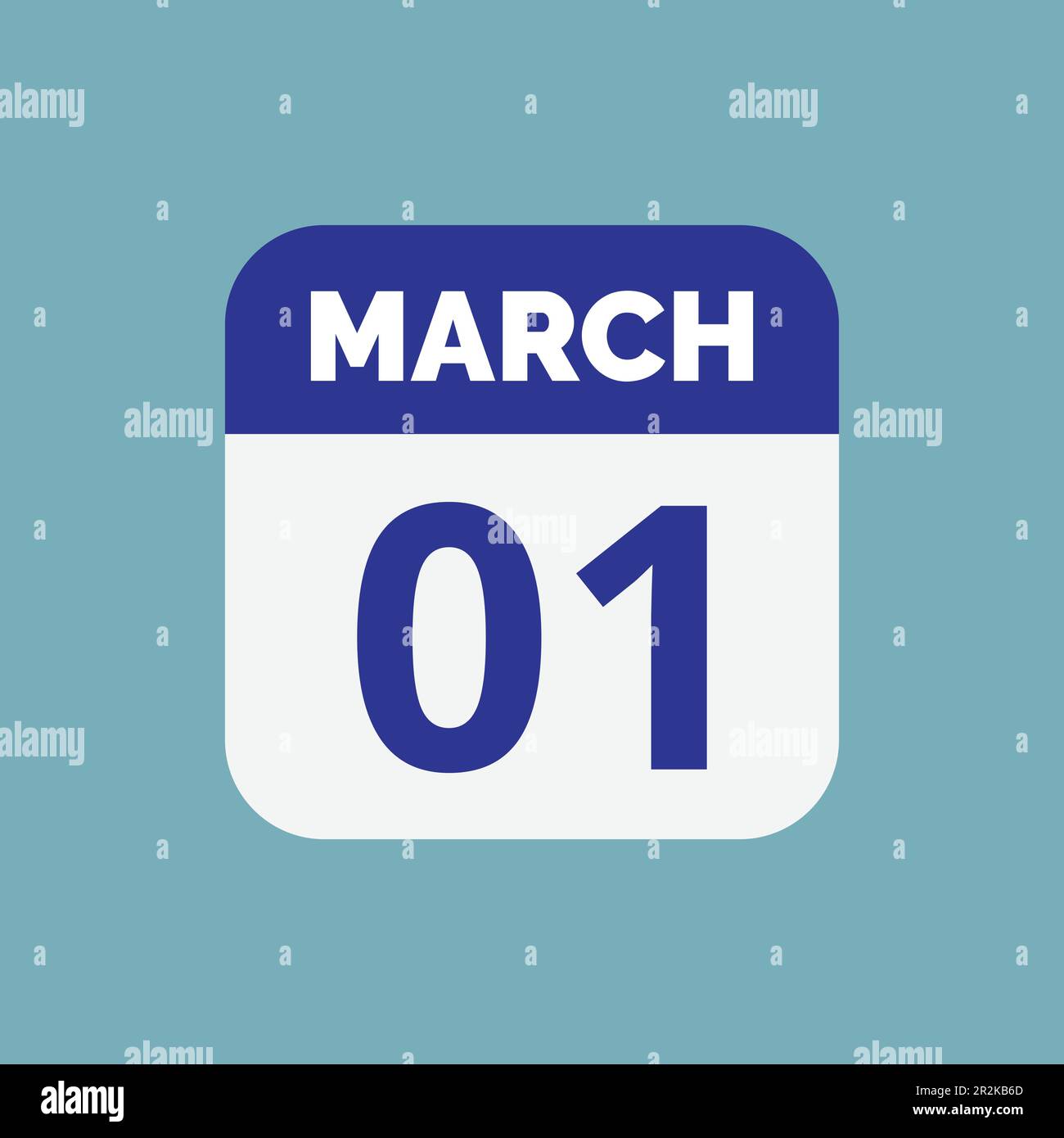 Flat March 1 Calendar Date Icon Stock Vector Stock Vector Image & Art ...
