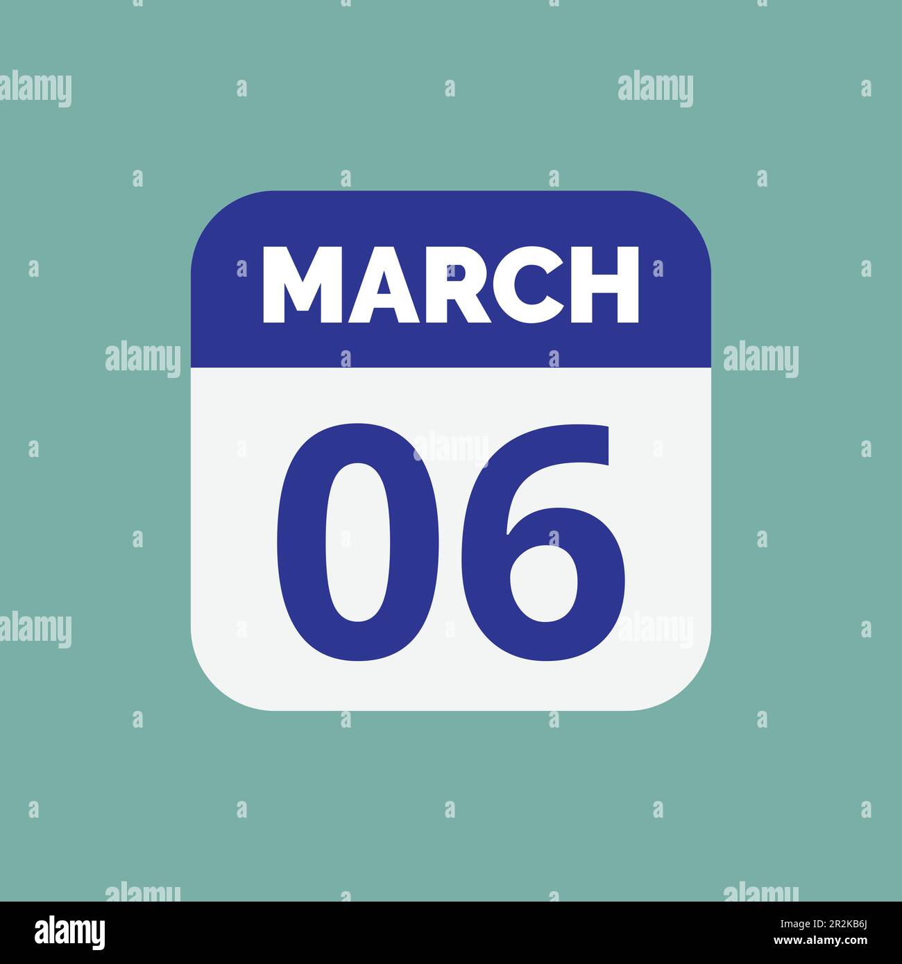 Flat 6 March Calendar Date Icon Stock Vector Stock Vector Image & Art ...