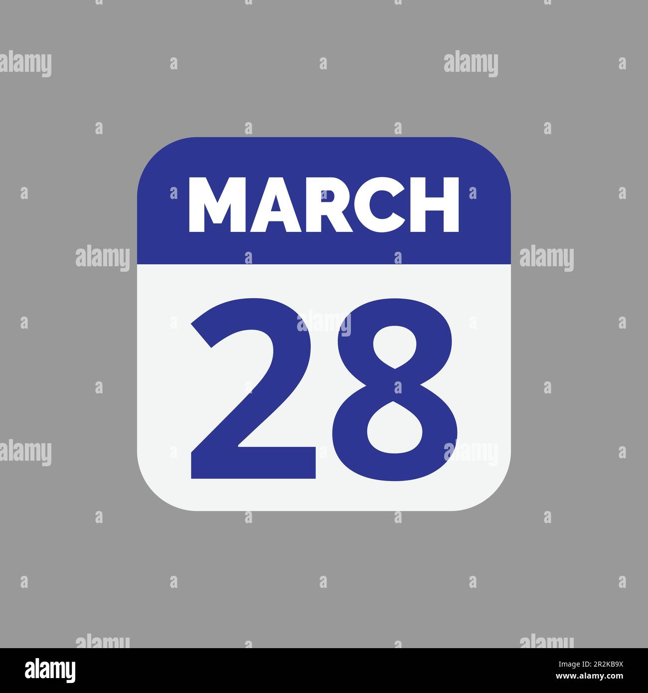 Flat March 28 Calendar Date Icon Stock Vector Stock Vector Image & Art ...