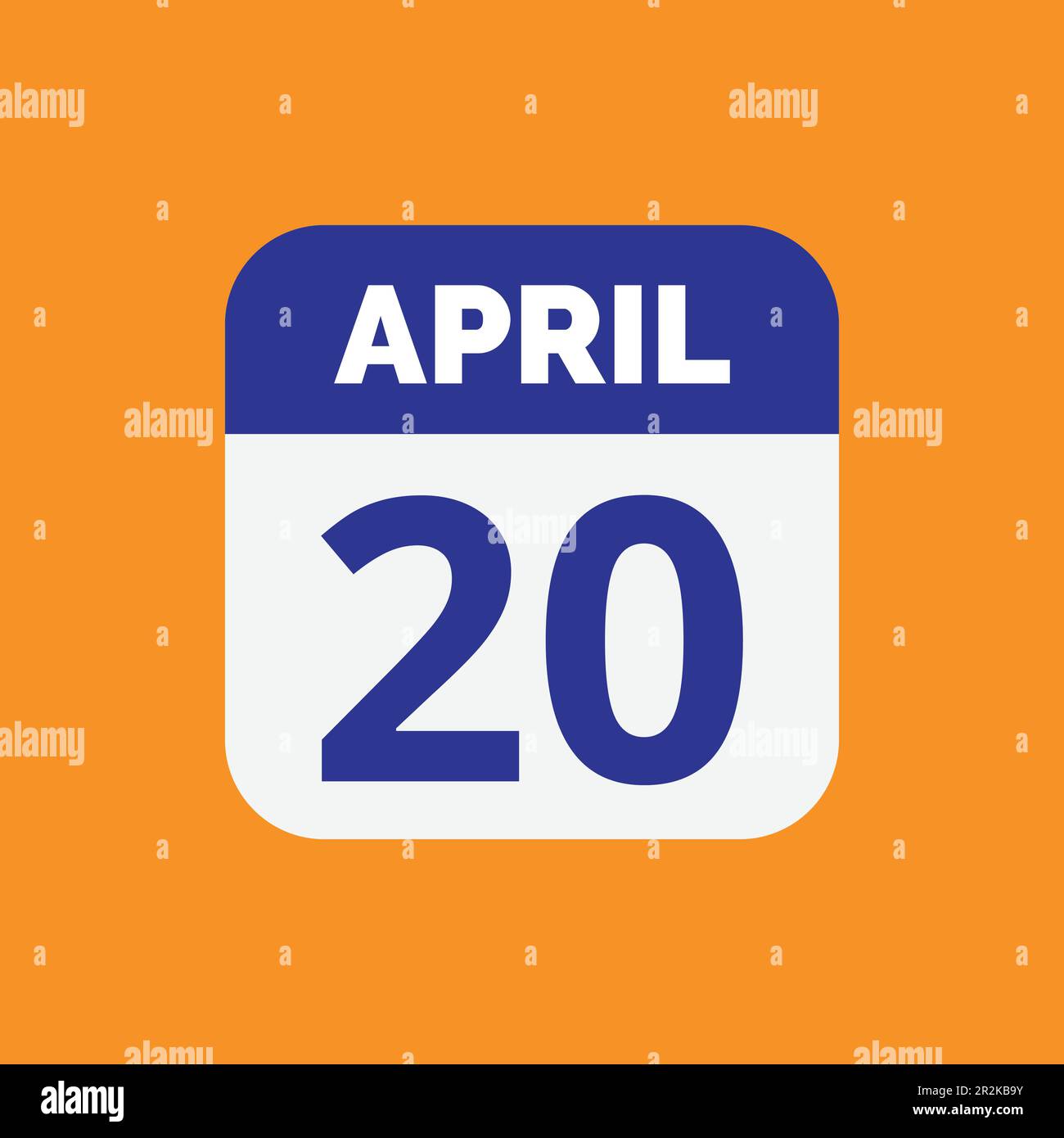 Flat April 20 Calendar Date Icon Stock Vector Stock Vector Image & Art ...