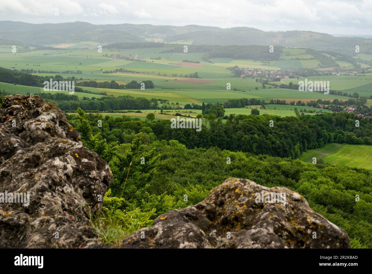 Lookout cliff "Hammerslust" on the "Ith-Hils-Weg" long distance hiking ...