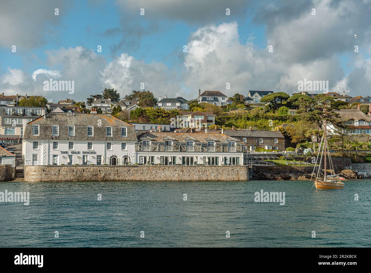 The Idle Rocks Hotel on St Mawes Harbour, Cornwall, England, UK Stock ...