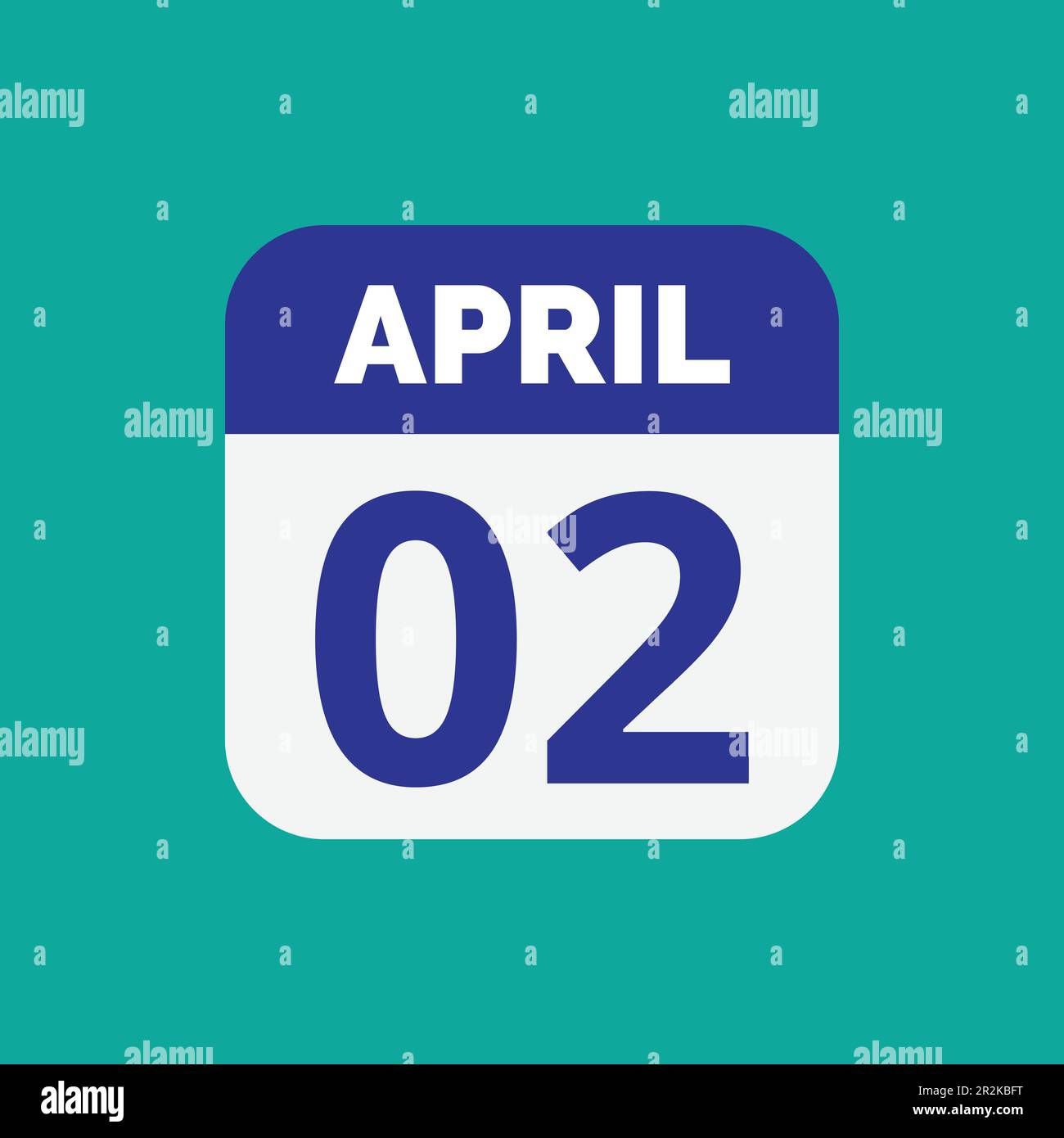 Flat April 2 Calendar Date Icon Stock Vector Stock Vector Image & Art ...