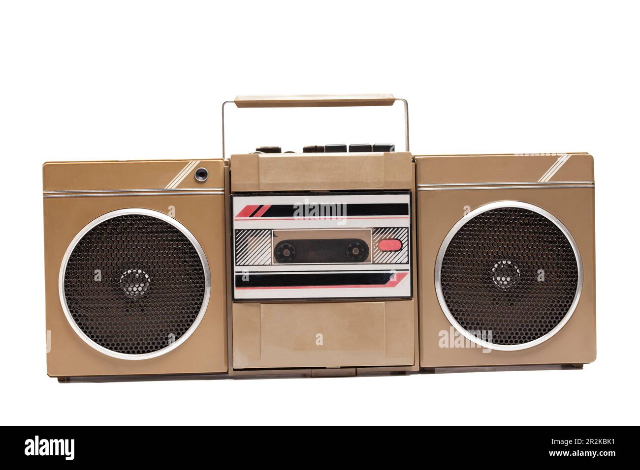 Retro portable stereo cassette recorder from 80s Stock Photo - Alamy