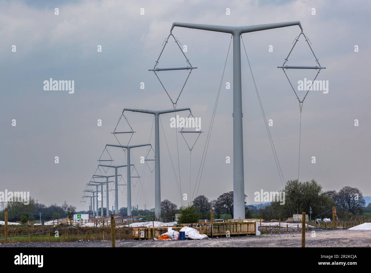 T pylons under construction Stock Photo - Alamy
