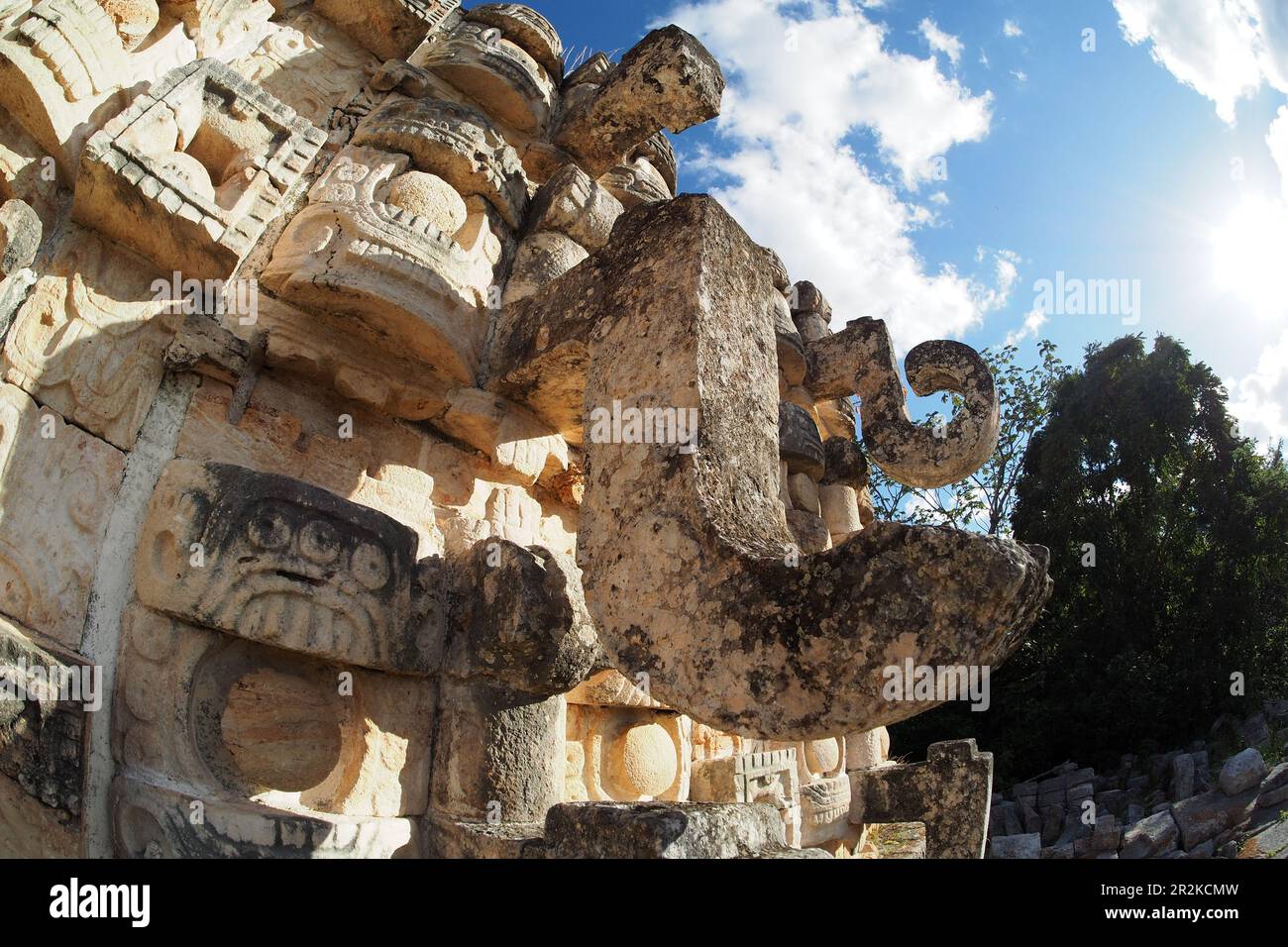 Mayan excavation Kabah at Ruta Puuc, Yucatan, Mexico Stock Photo - Alamy