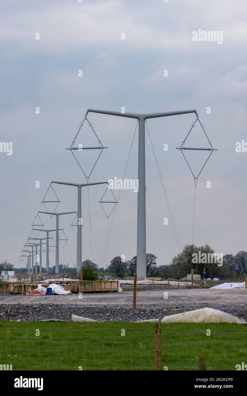 T pylons under construction Stock Photo - Alamy