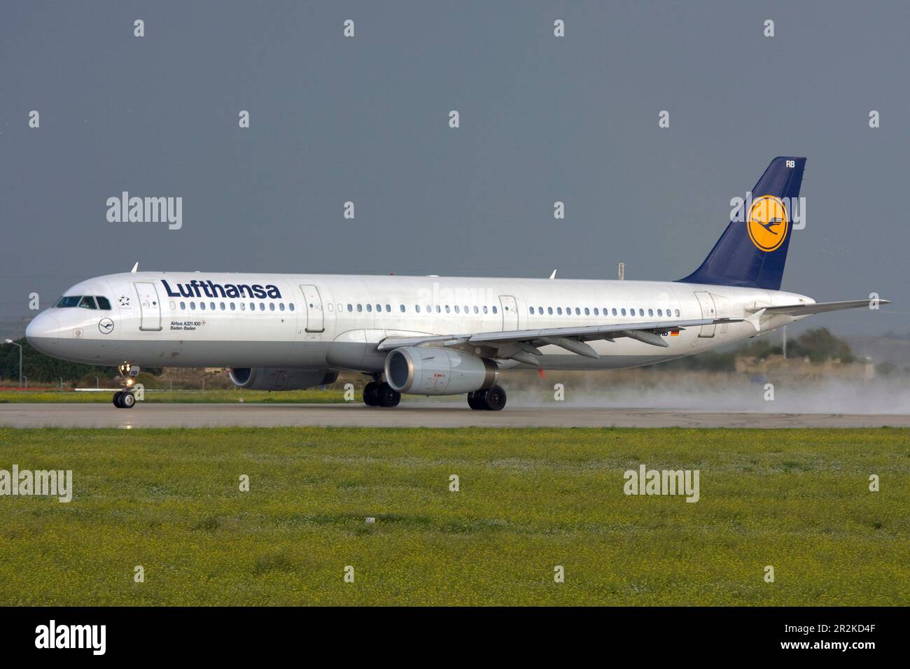 Lufthansa Airbus A321-131 (REG: D-AIRB) starting its take off from a ...