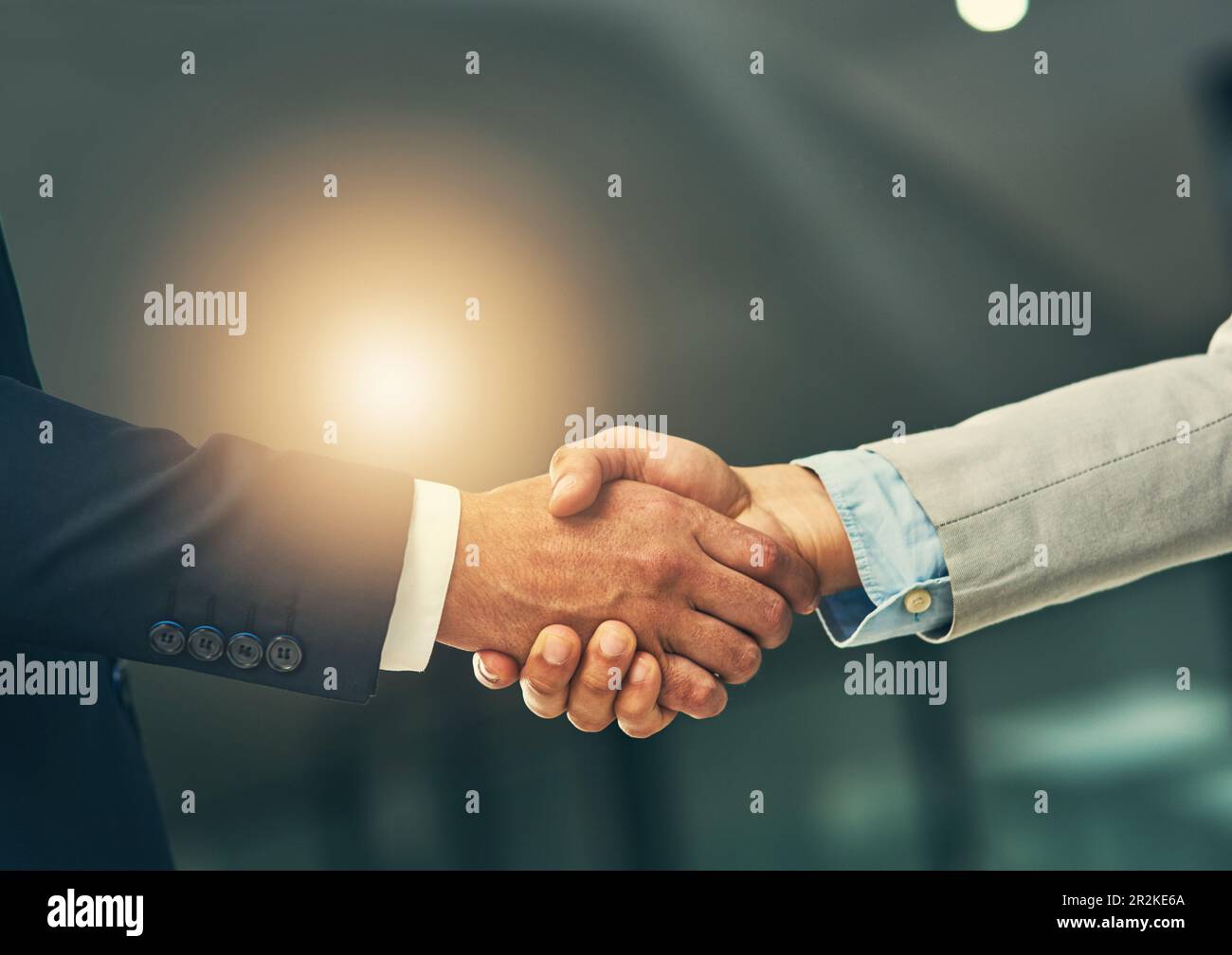 Handshake, agreement and hands of business men in office for ...