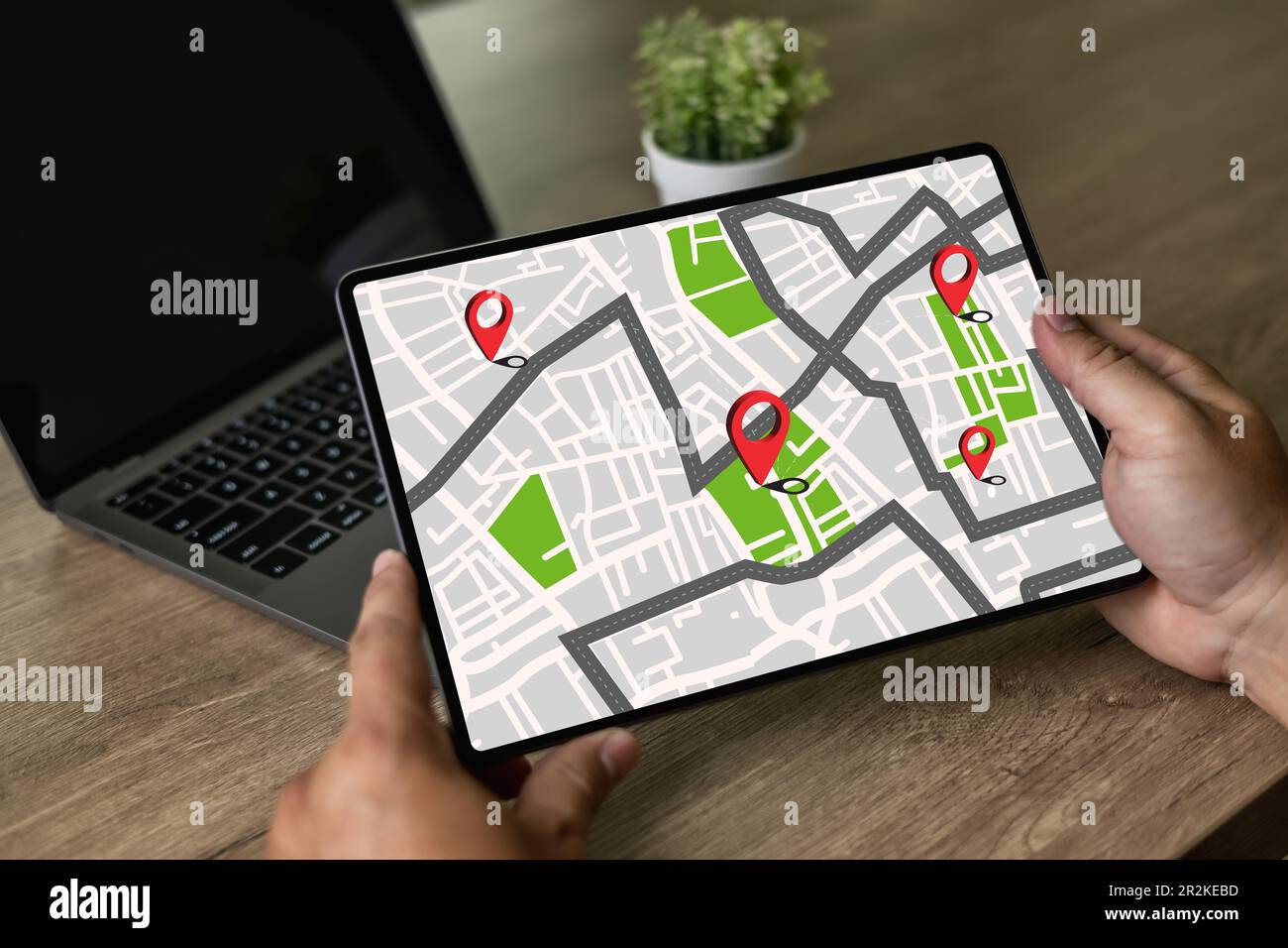 GPS Map to Route Destination network connection Location Street Map ...