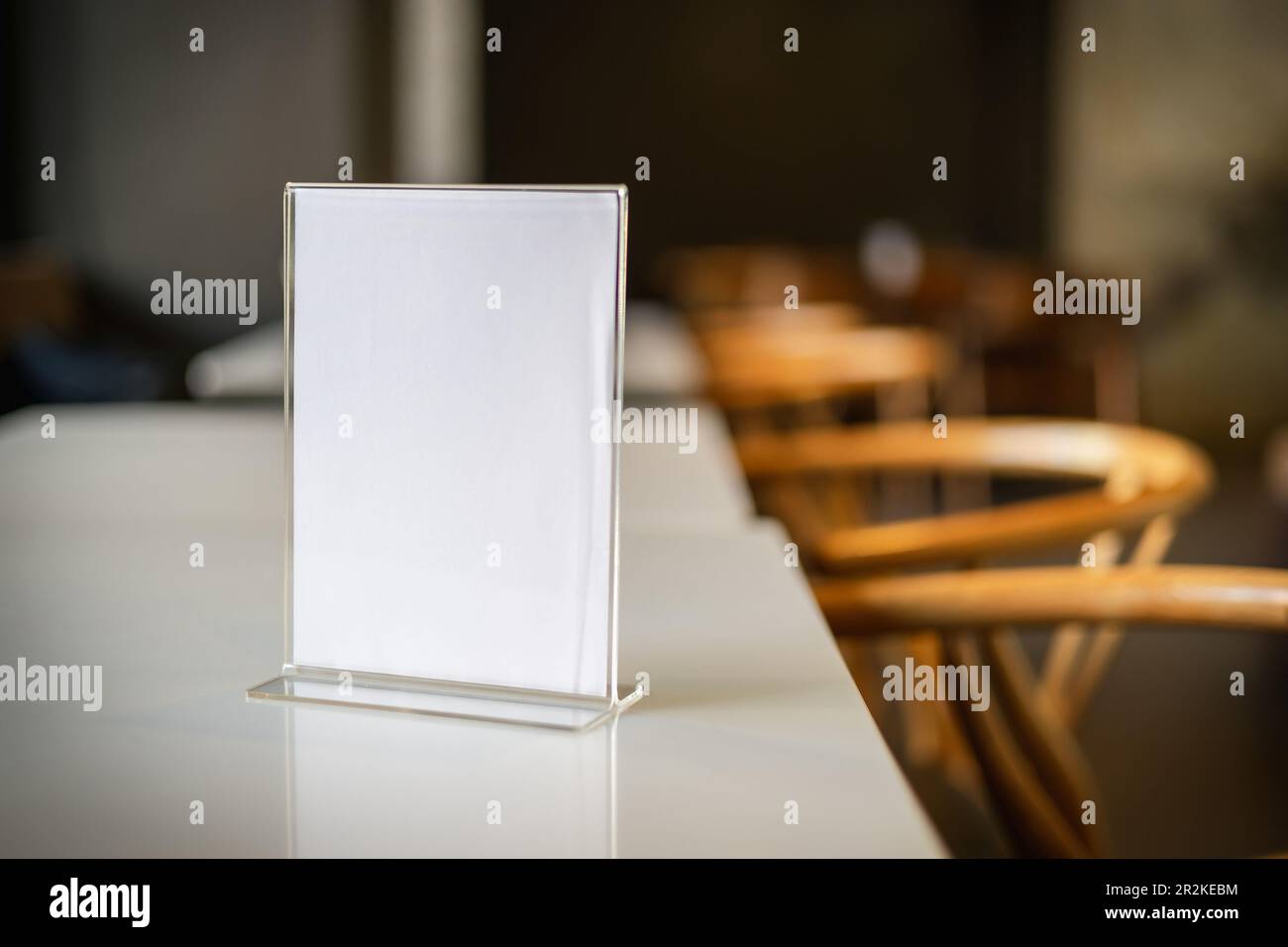Stand Mock up Menu frame tent card blurred background design key visual ...