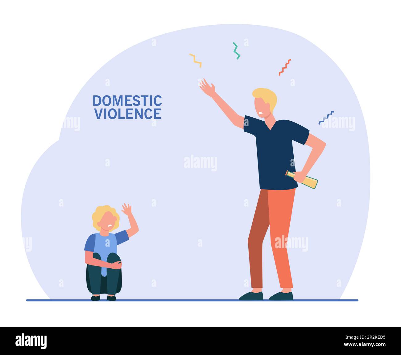 Angry screaming bad man Stock Vector Images - Alamy