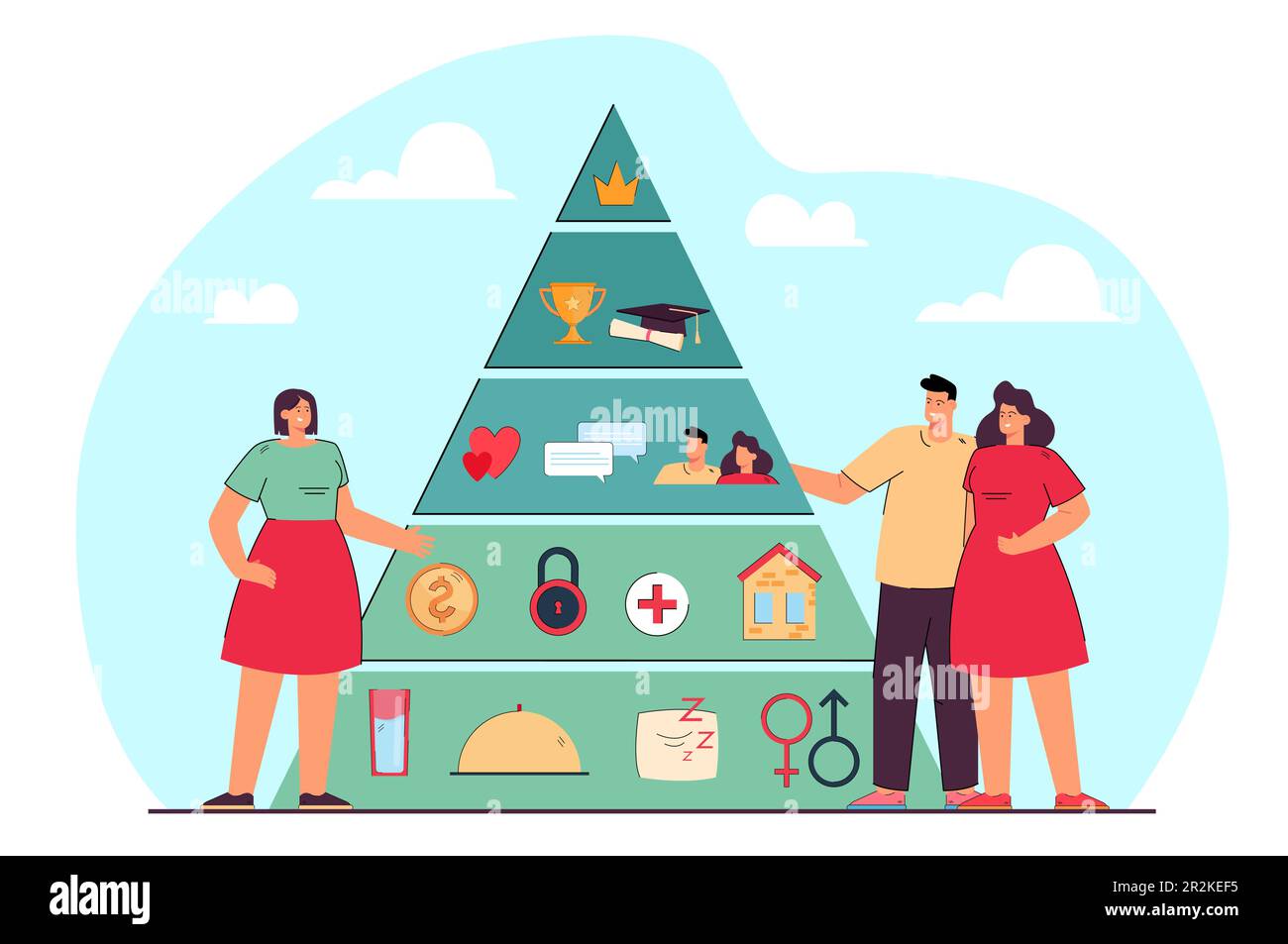 Pyramid illustration hierarchy esteem Stock Vector Images - Alamy