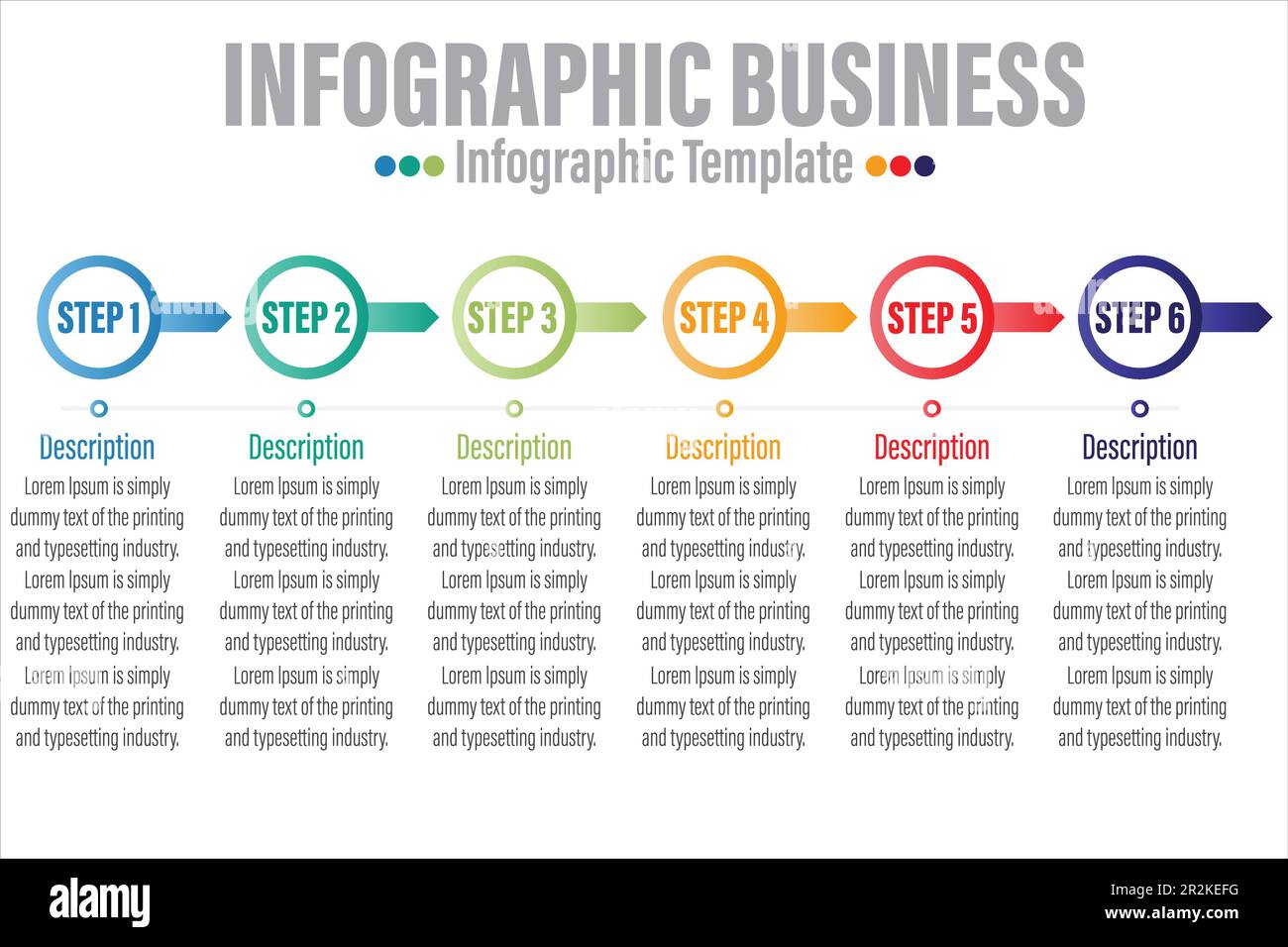 Timeline 6 Steps, six 6 option shape table chart elements with steps ...