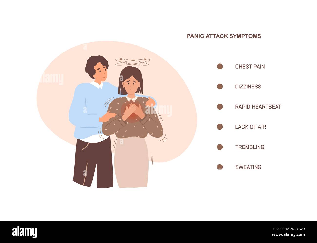 Panic attack Symptoms, Panic disorder concept Stock Vector Image & Art - Alamy