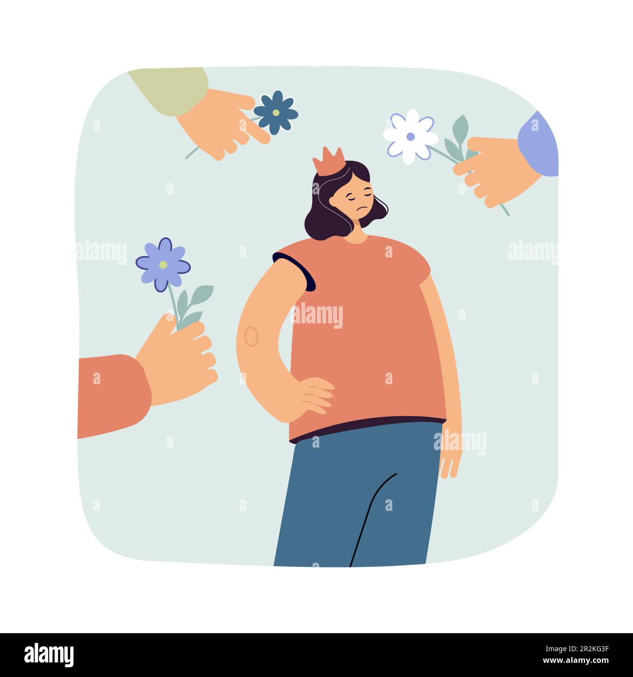 Woman refusing courtship vector illustration Stock Vector Image & Art ...