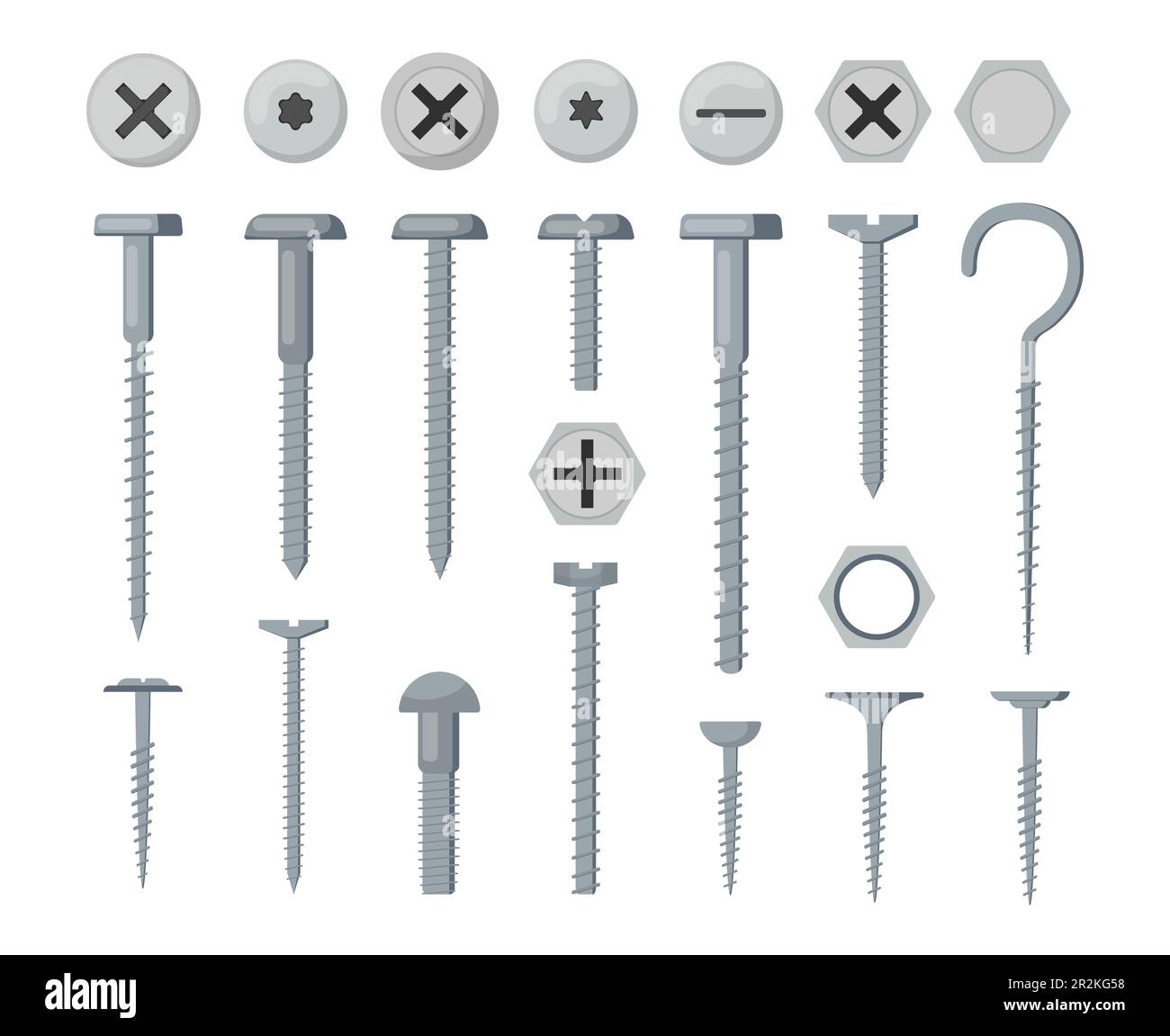 Cartoon illustration metal nut head Stock Vector Images - Alamy