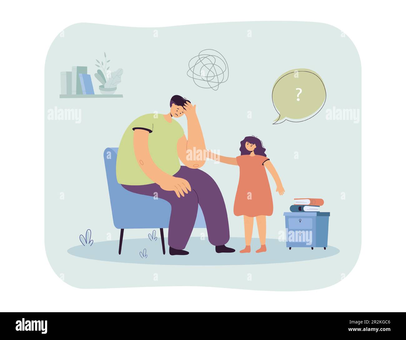 Father and daughter sad Cut Out Stock Images & Pictures - Alamy