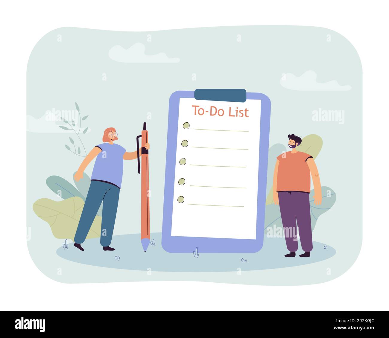 Young woman pencil paper Stock Vector Images - Alamy