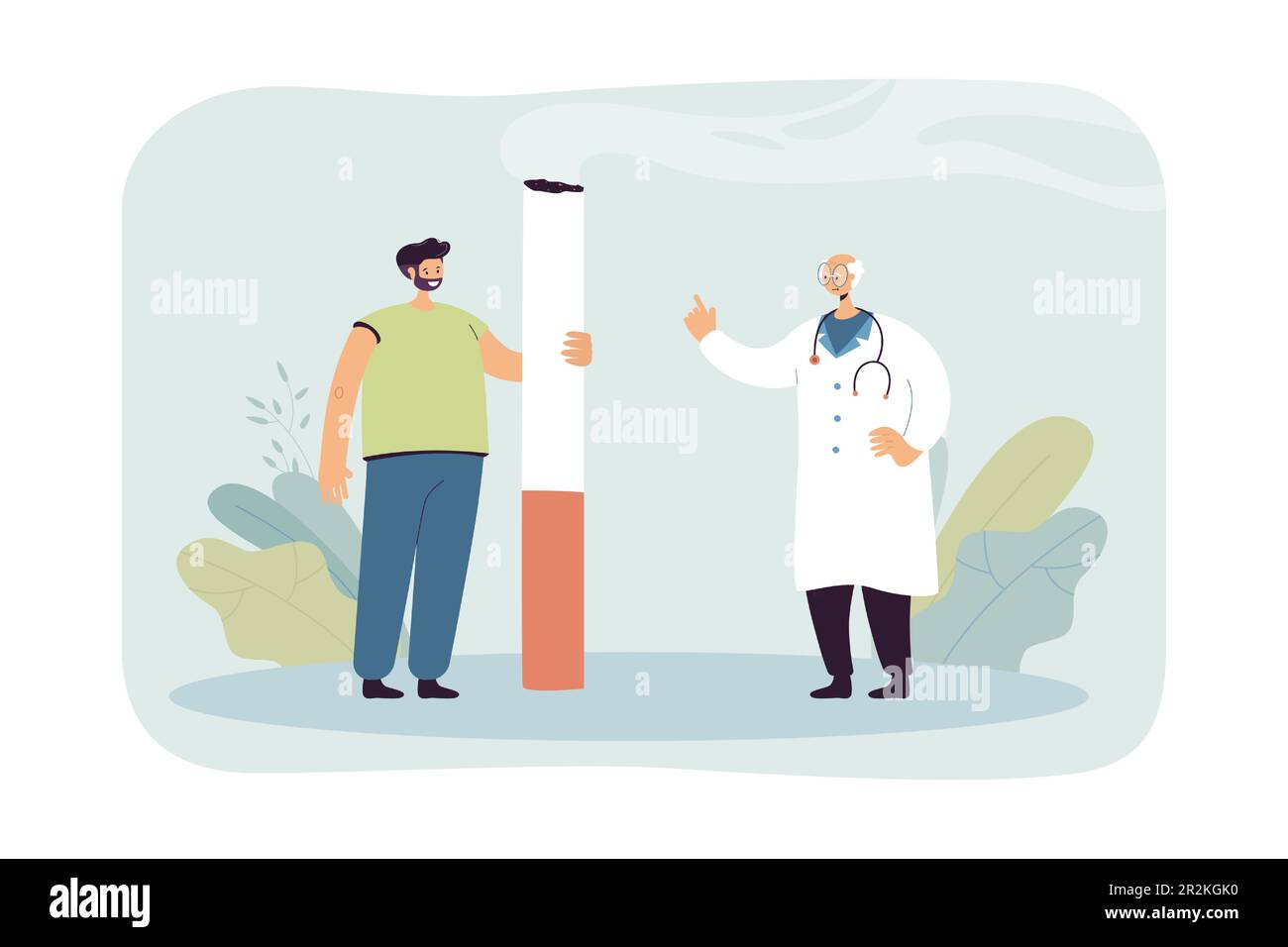 Doctor telling man to stop smoking Stock Vector Image & Art - Alamy