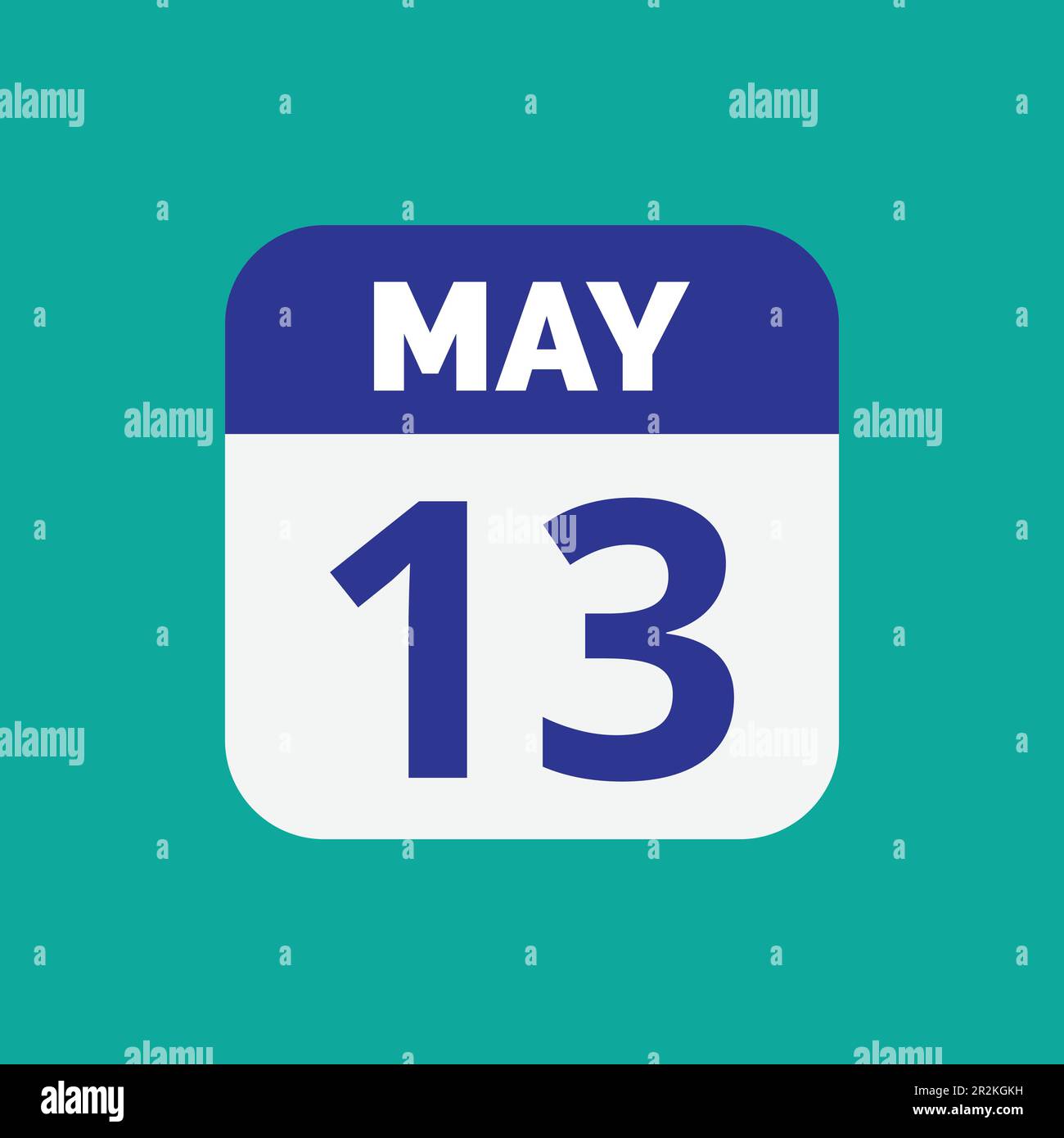 13 May Calendar Date Icon Stock Vector Stock Vector Image & Art - Alamy