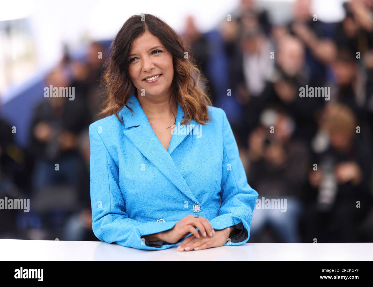 Director Kaouther Ben Hania poses for photographers at the photo call ...