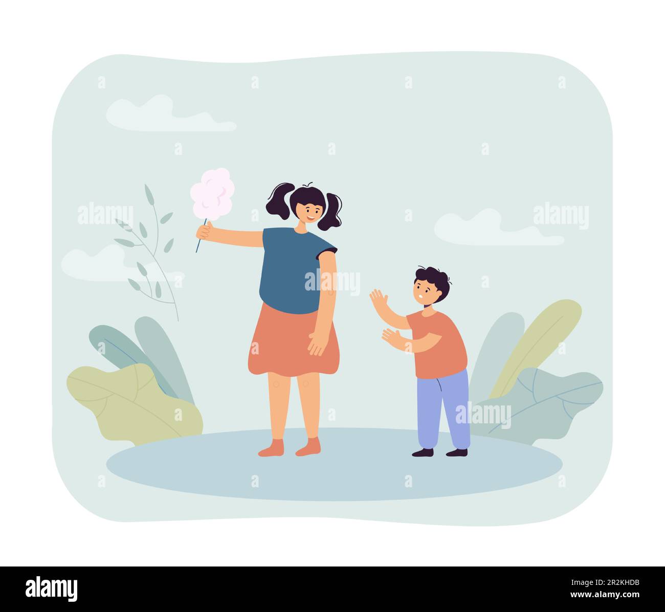 Brother sister talking sad Cut Out Stock Images & Pictures - Alamy
