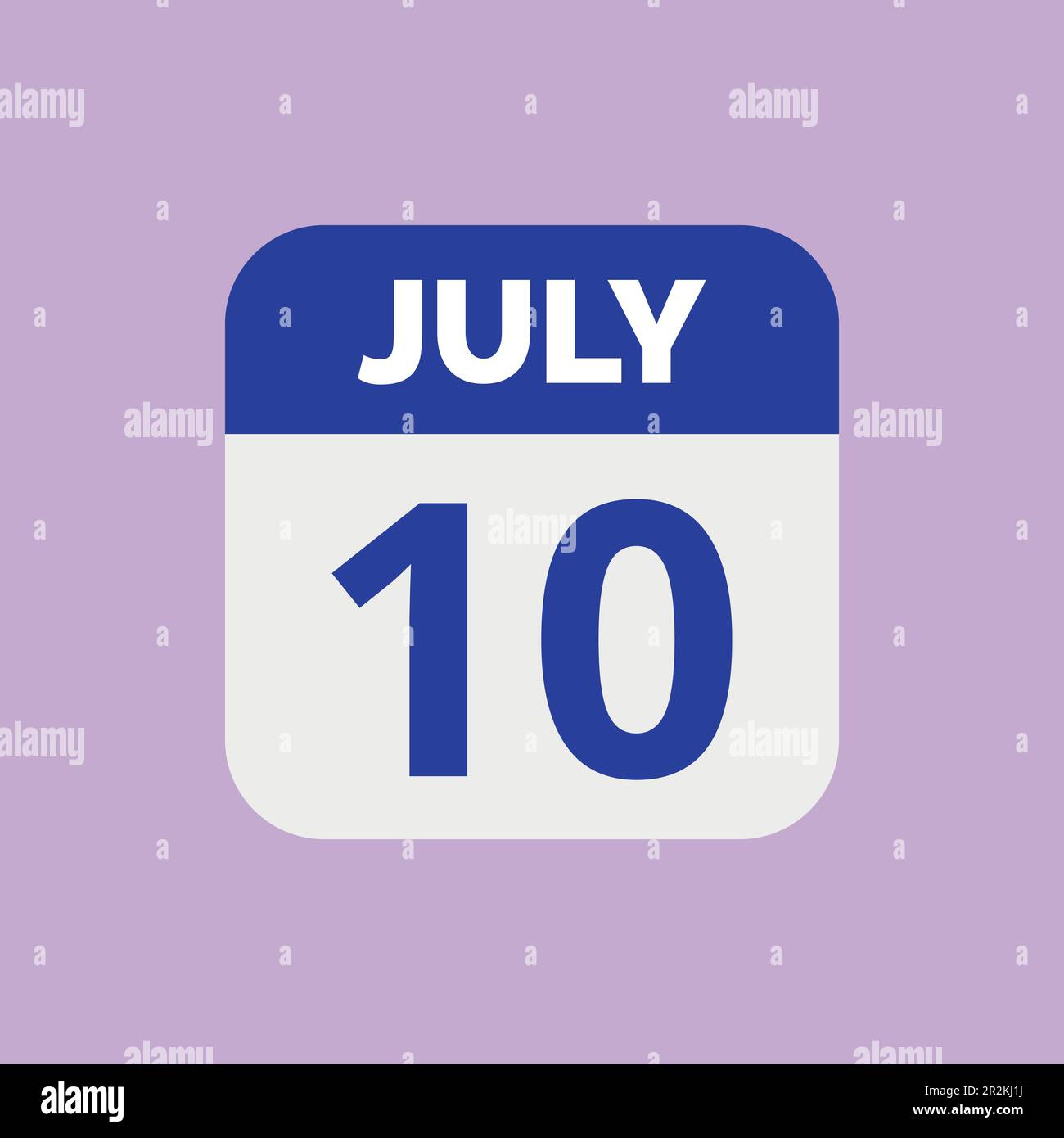 July 10 Calendar Date Icon Stock Vector Image & Art - Alamy