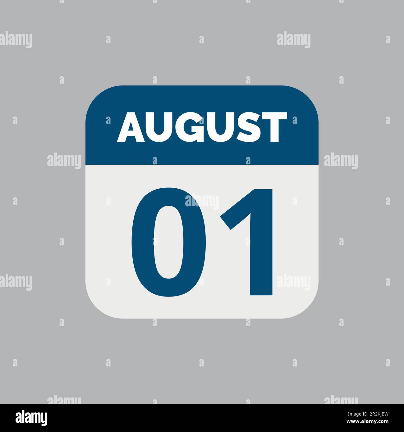 August 1 Calendar Date Icon Stock Vector Image & Art - Alamy