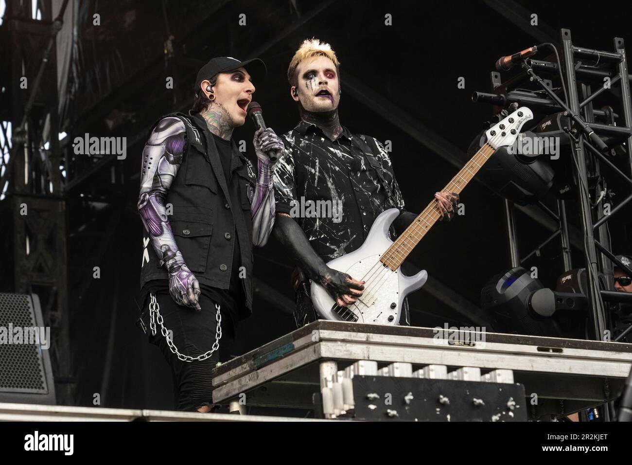 Chris Motionless, left, and Justin Morrow of Motionless in White ...