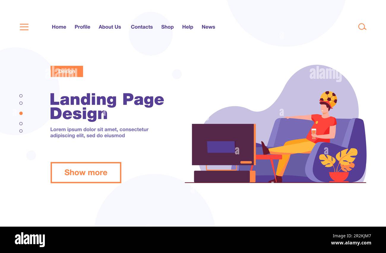 Smiling watching tv Stock Vector Images - Alamy