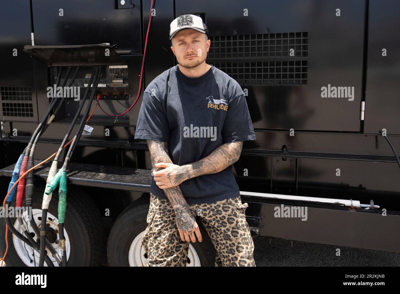 Ryan Oakes poses at the Welcome To Rockville Music Festival on Friday ...