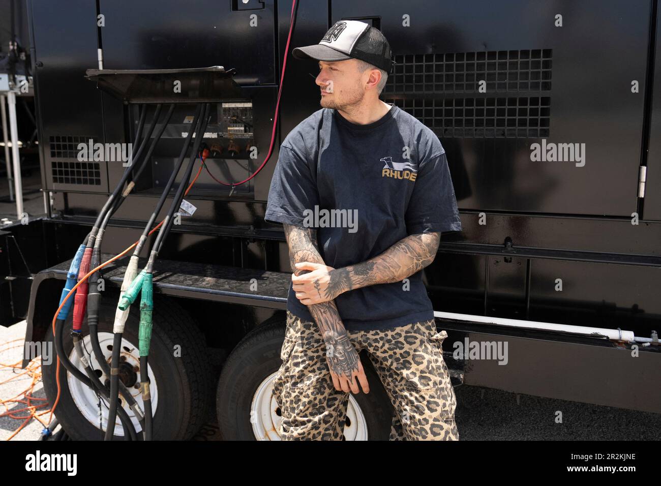 Ryan Oakes poses at the Welcome To Rockville Music Festival on Friday ...