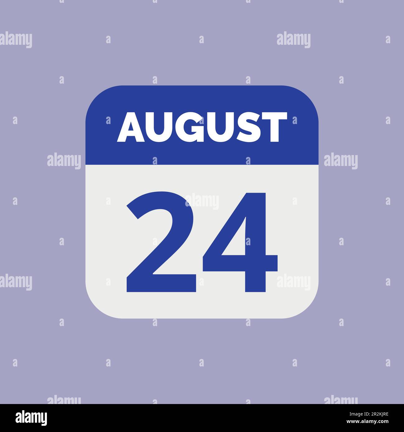 August 24 Calendar Date Icon Stock Vector Image Art Alamy