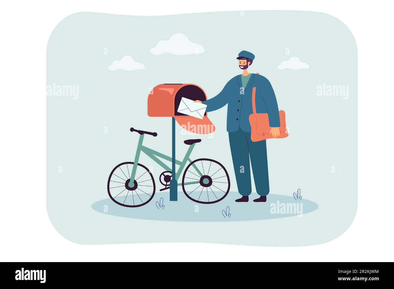 Mail delivery flat vector illustration Stock Vector Image & Art - Alamy