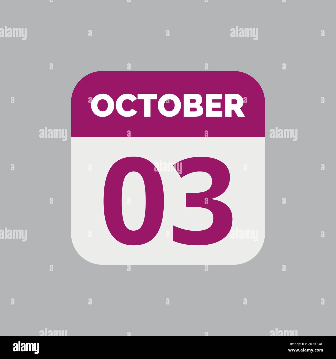 October 3 Calendar Date Icon Stock Vector Image & Art - Alamy
