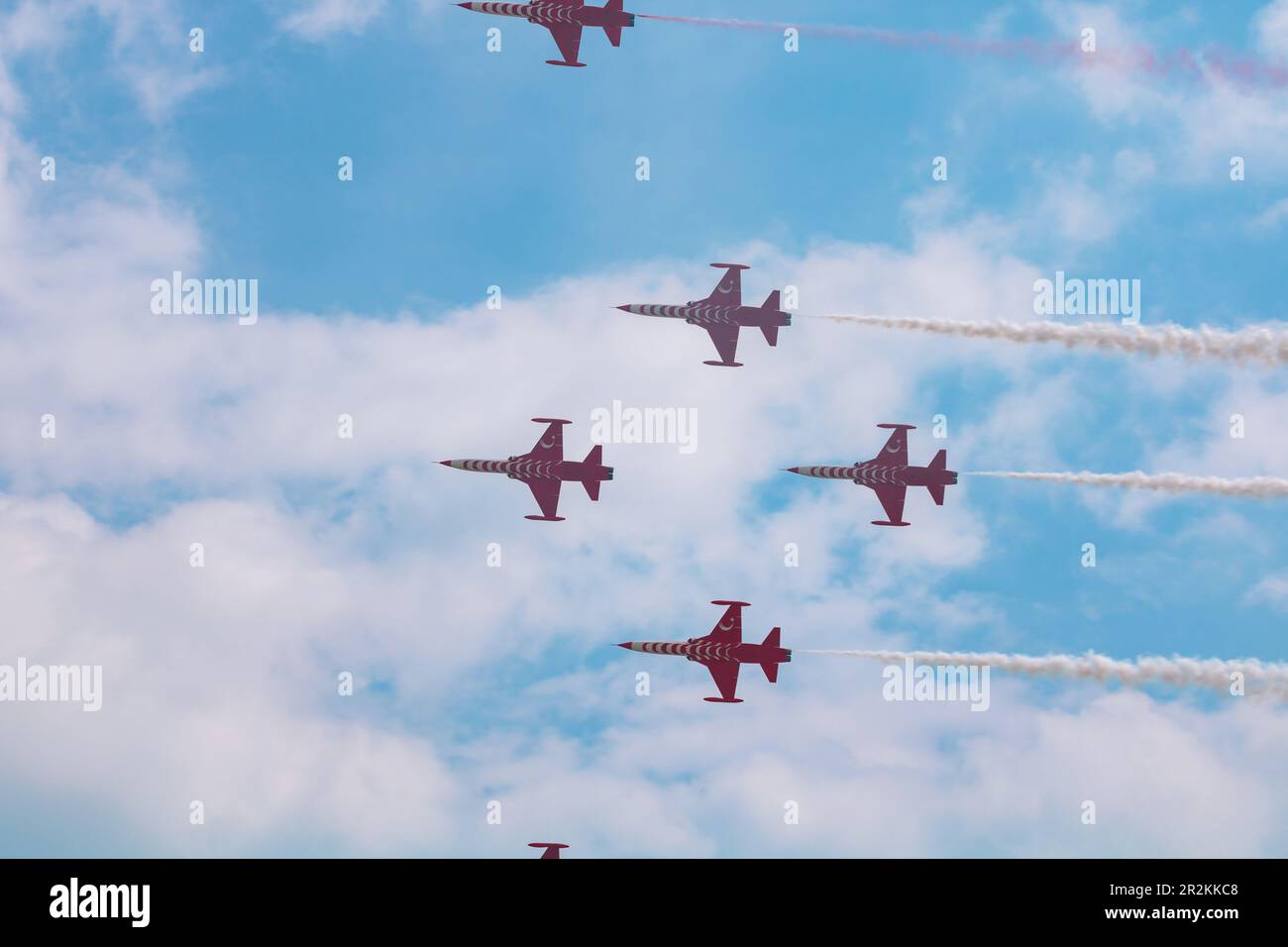 Turkish Stars aka Turk Yildizlari aerobatics display team. Istanbul ...