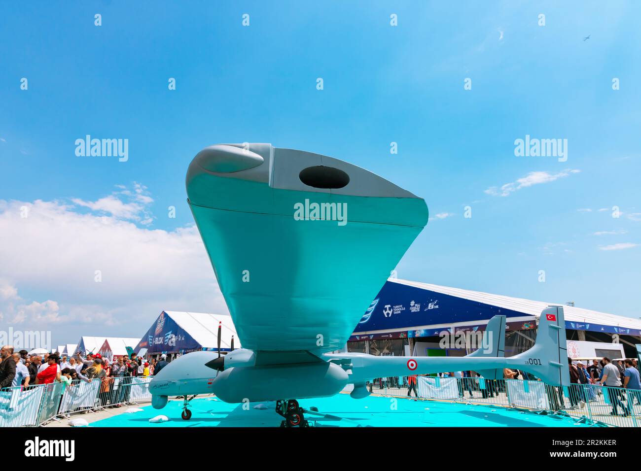 Anka 2 or Aksungur UAV of Turkish Airforce in Teknofest 2023. Istanbul ...