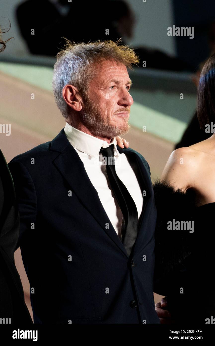 Cannes, France, 18th May 2023, Sean Penn, Michael Pitt attends the red ...