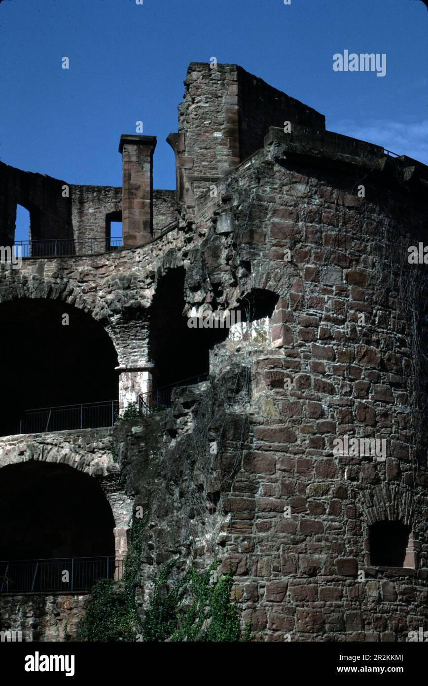 Heidelberg, Germany. 9/2000. Over-looking Heidelberg founded circa 5th ...