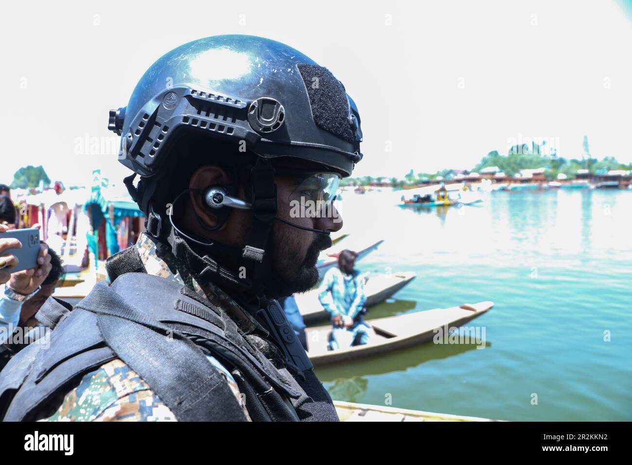 May 20, 2023, Srinagar, Jammu and Kashmir, India: An Indian paramilitary commando conducts a ...