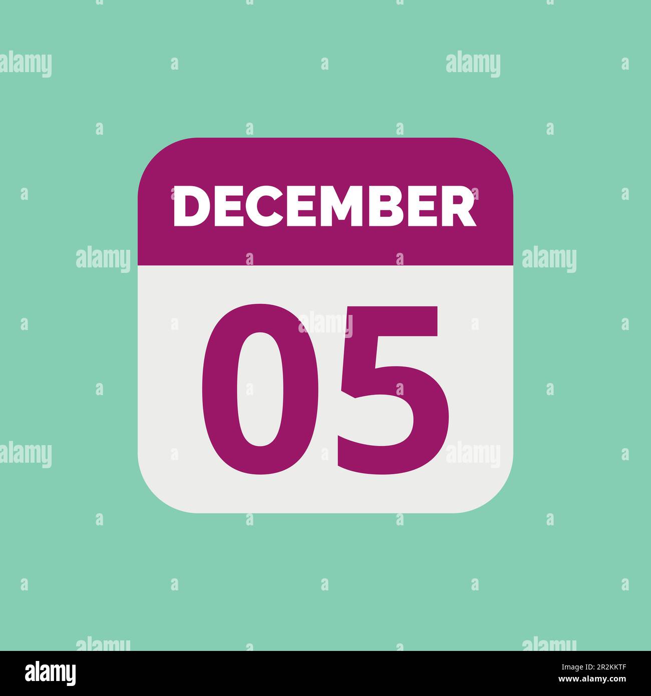 December 5 Calendar Date Icon Stock Vector Image & Art - Alamy