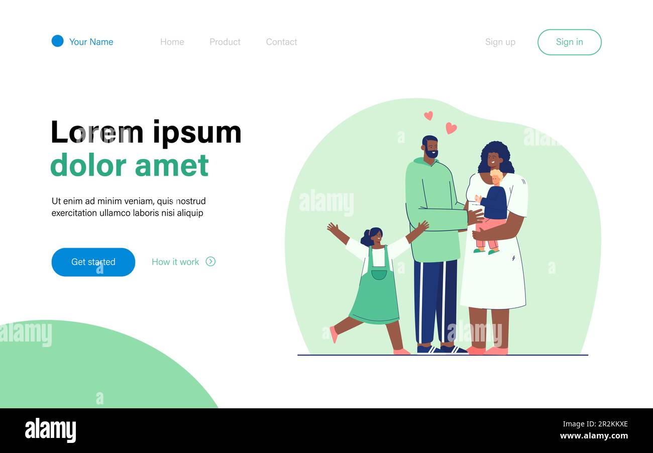 Family welcoming foster child Stock Vector Image & Art - Alamy