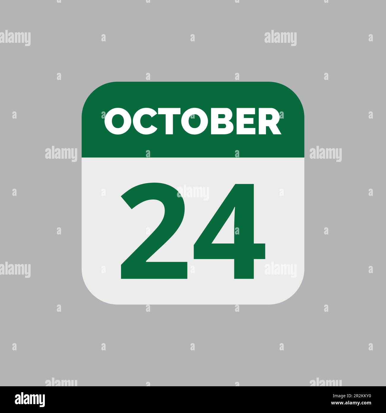 October 24 Calendar Date Icon Stock Vector Image Art Alamy
