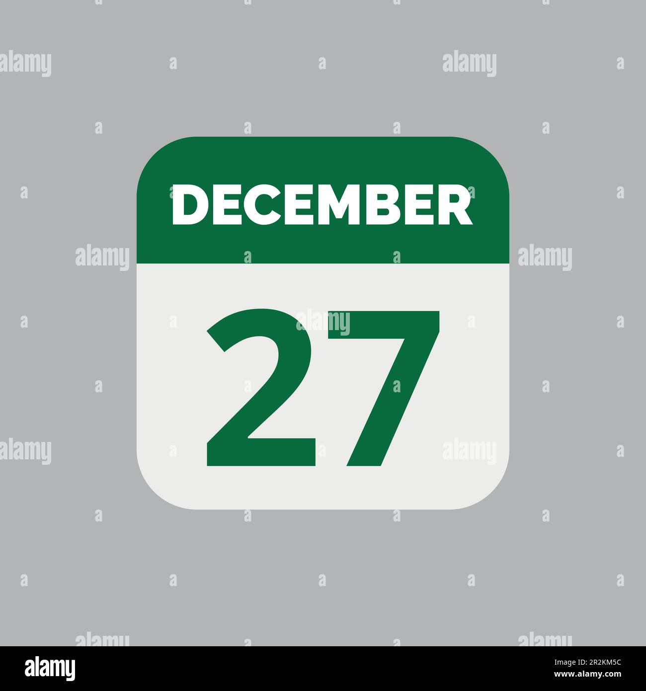 December 27 Calendar Date Icon Stock Vector Image & Art - Alamy